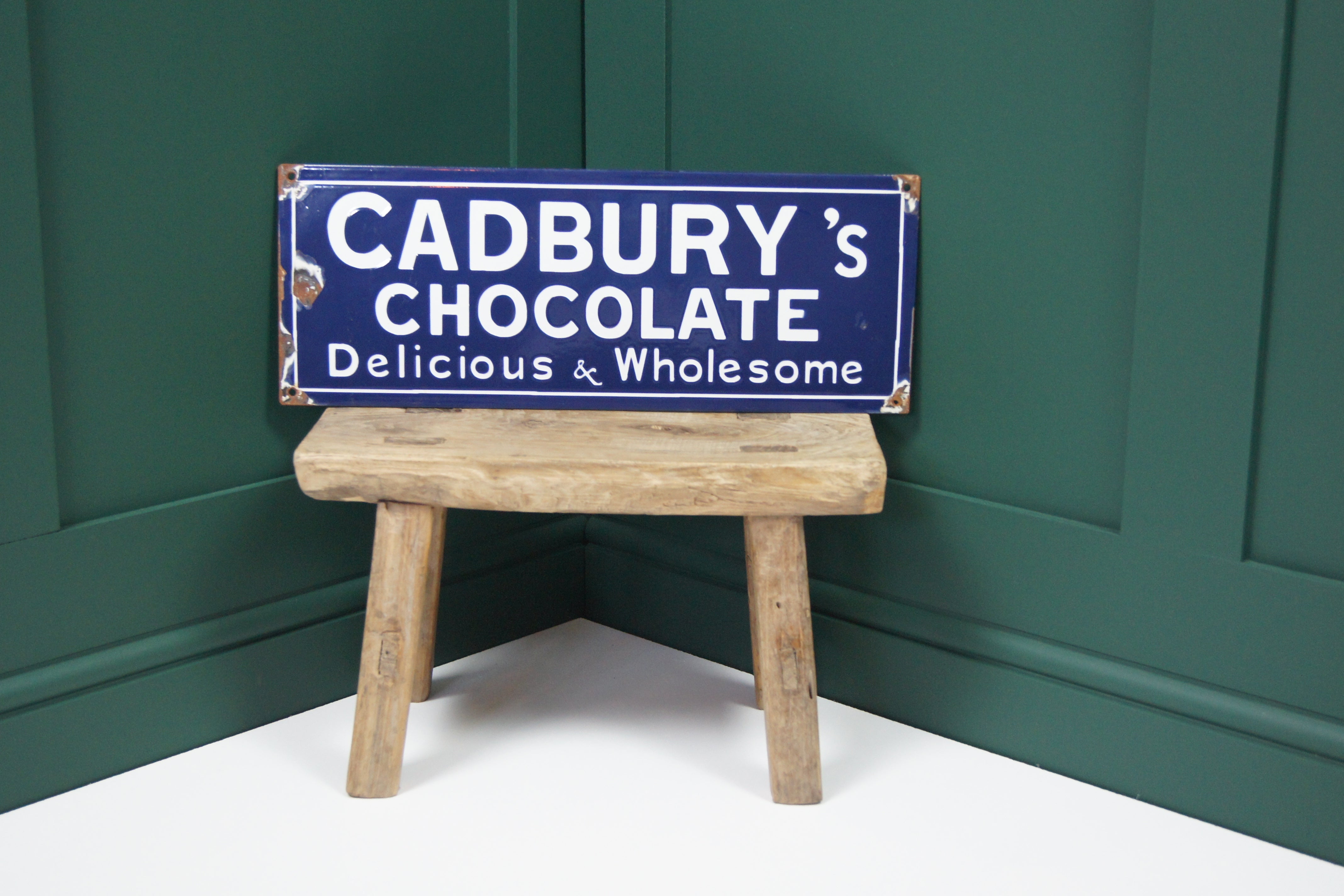 Cadbury's Chocolate Enamel Sign - Medium – The Vintage Potter